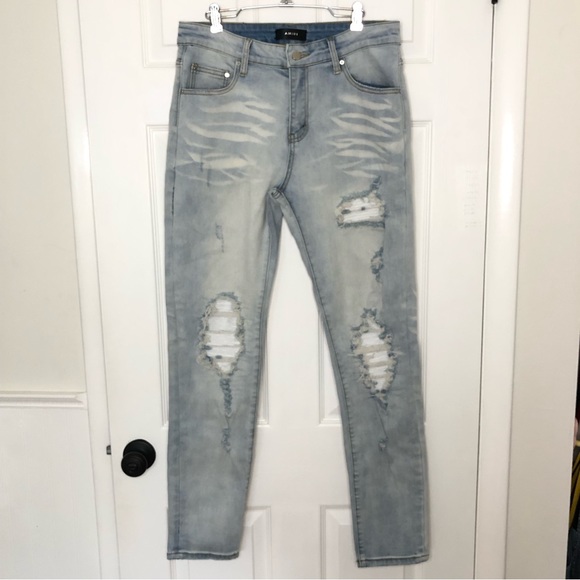 AMIRI | Jeans | Amiri Distressed Ripped Patch Jeans | Poshmark